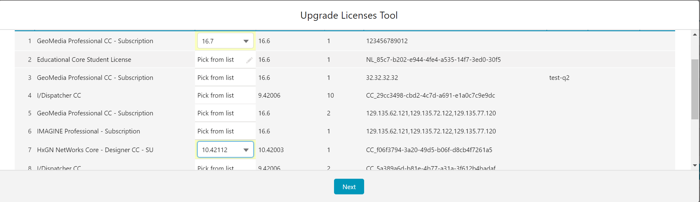 How to upgrade licenses on the Licensing Portal?