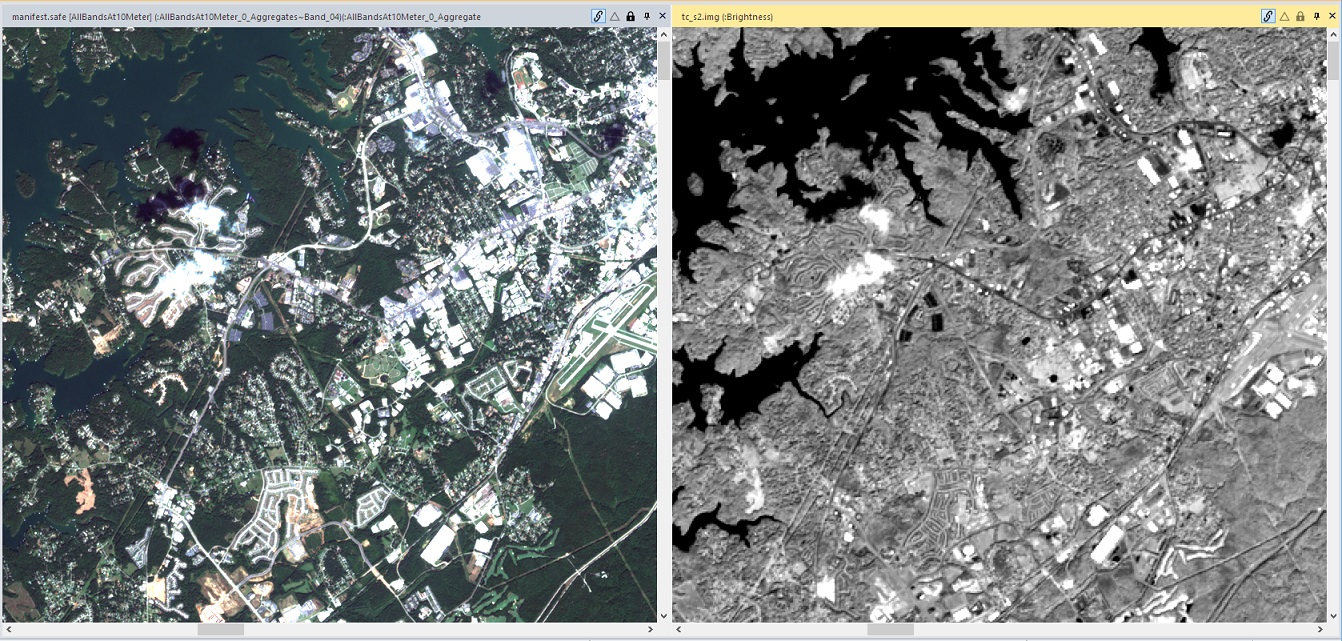 Sentinel-2 Tasseled Cap transformation