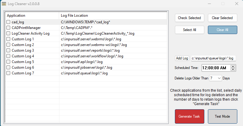 Using Log Cleaner for OnCall Records