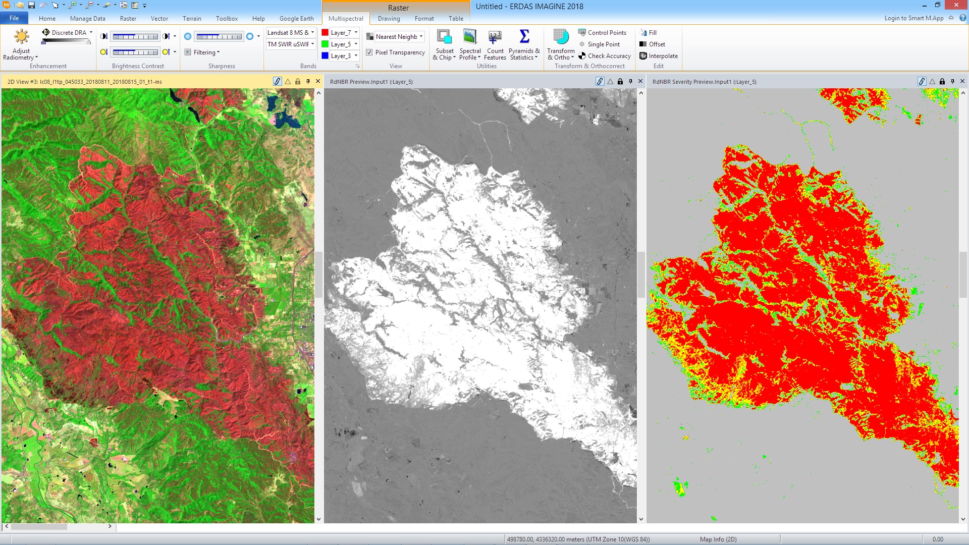 Generating Burn Indices from Satellite Imagery
