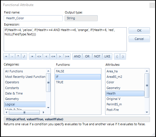 Using nested IF statements with the Functional Attributes operator